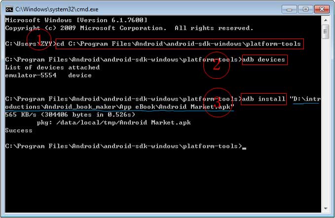 Command Line To Install The Output Apk In Android Emulator